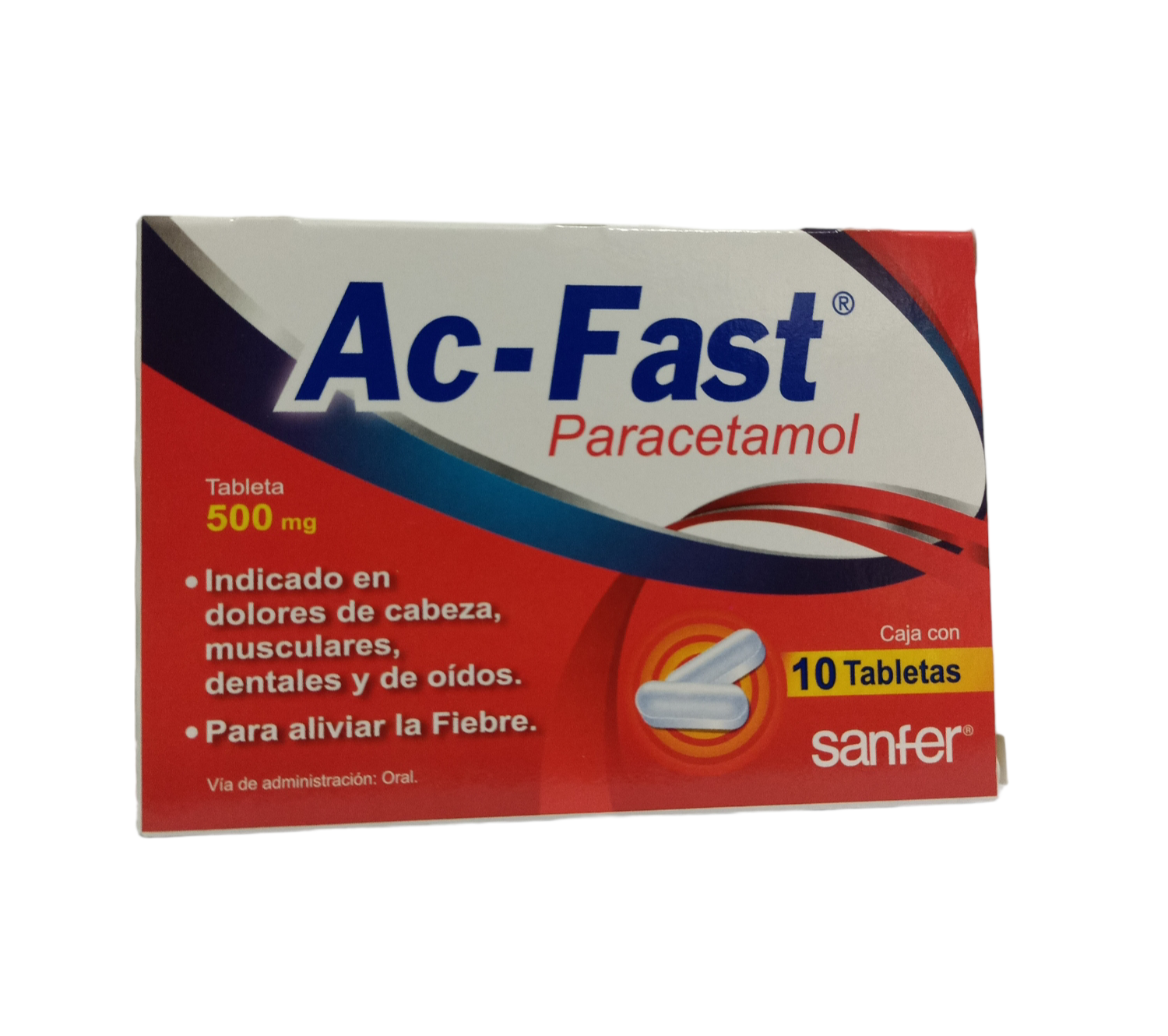 Ac-Fast 500mg oral 10 Tabletas