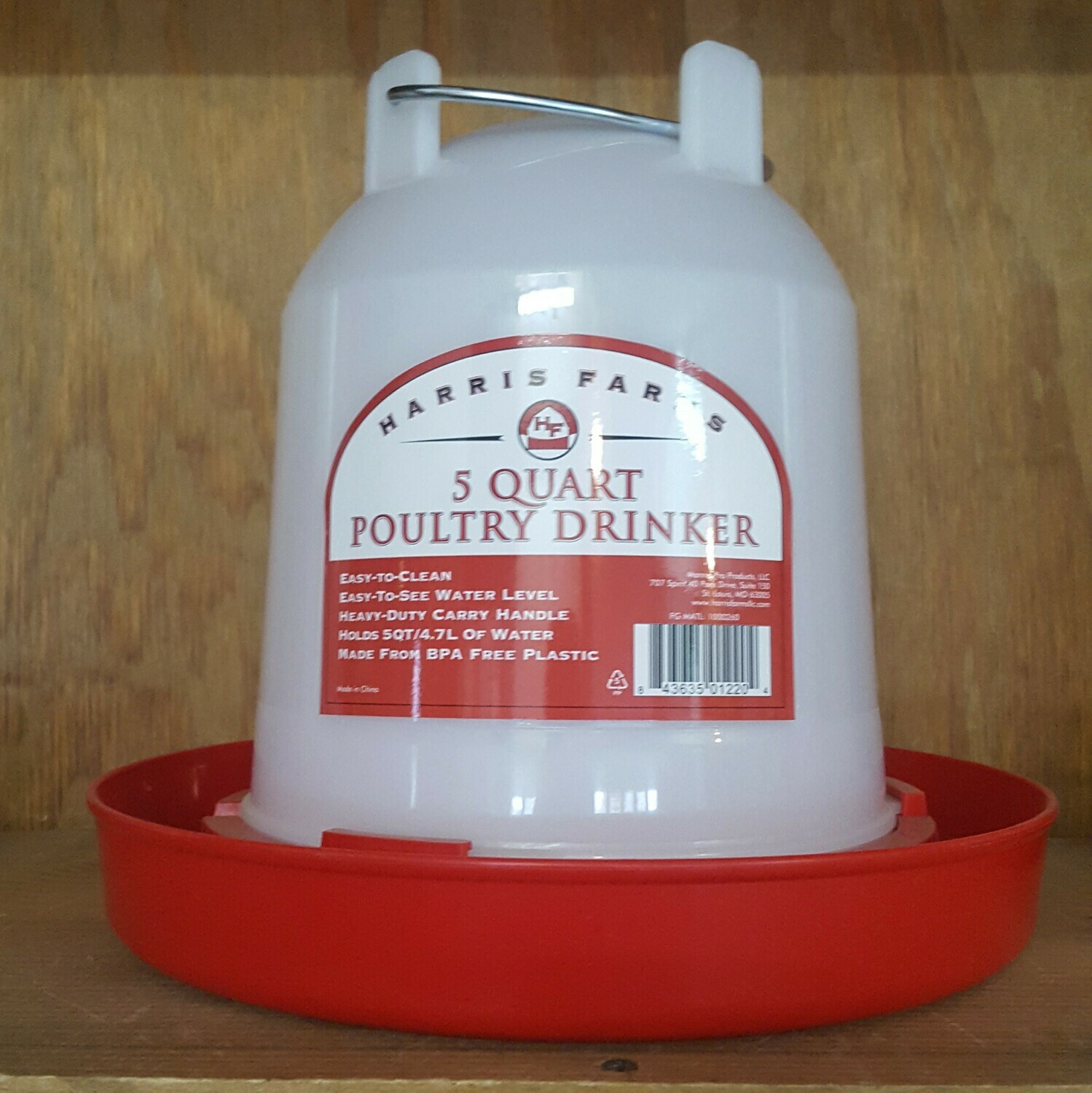 5 Quart Plastic Poultry Waterer