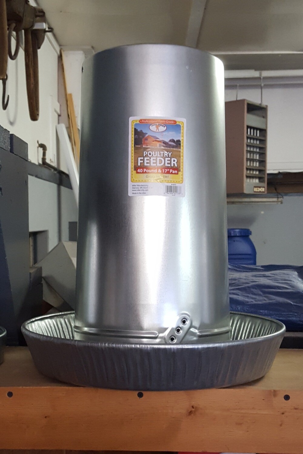 40 lb. Galvanized Poultry Feeder