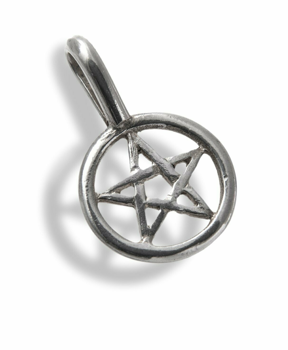 Handmade, upright Small Pentagram made from recycled Sterling Silver ...