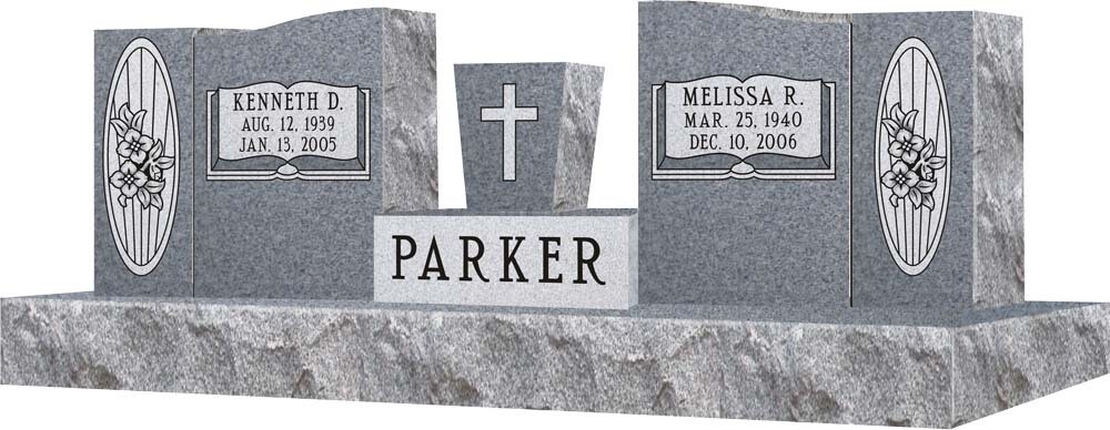 Cemetery monument "Tablets Companion" large with vase