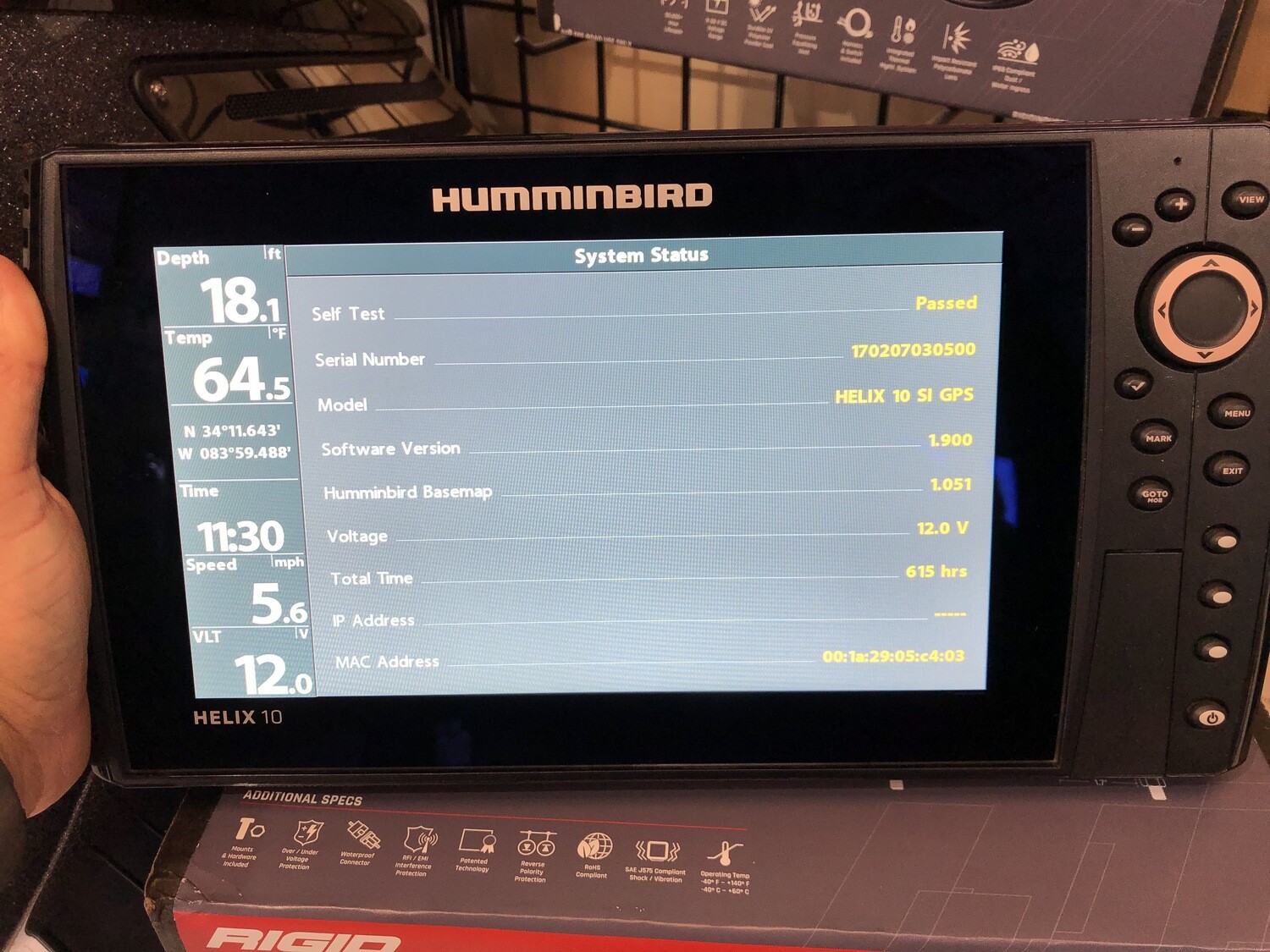 HUMMINBIRD HELIX 10 SI/GPS COMBO - *USED*