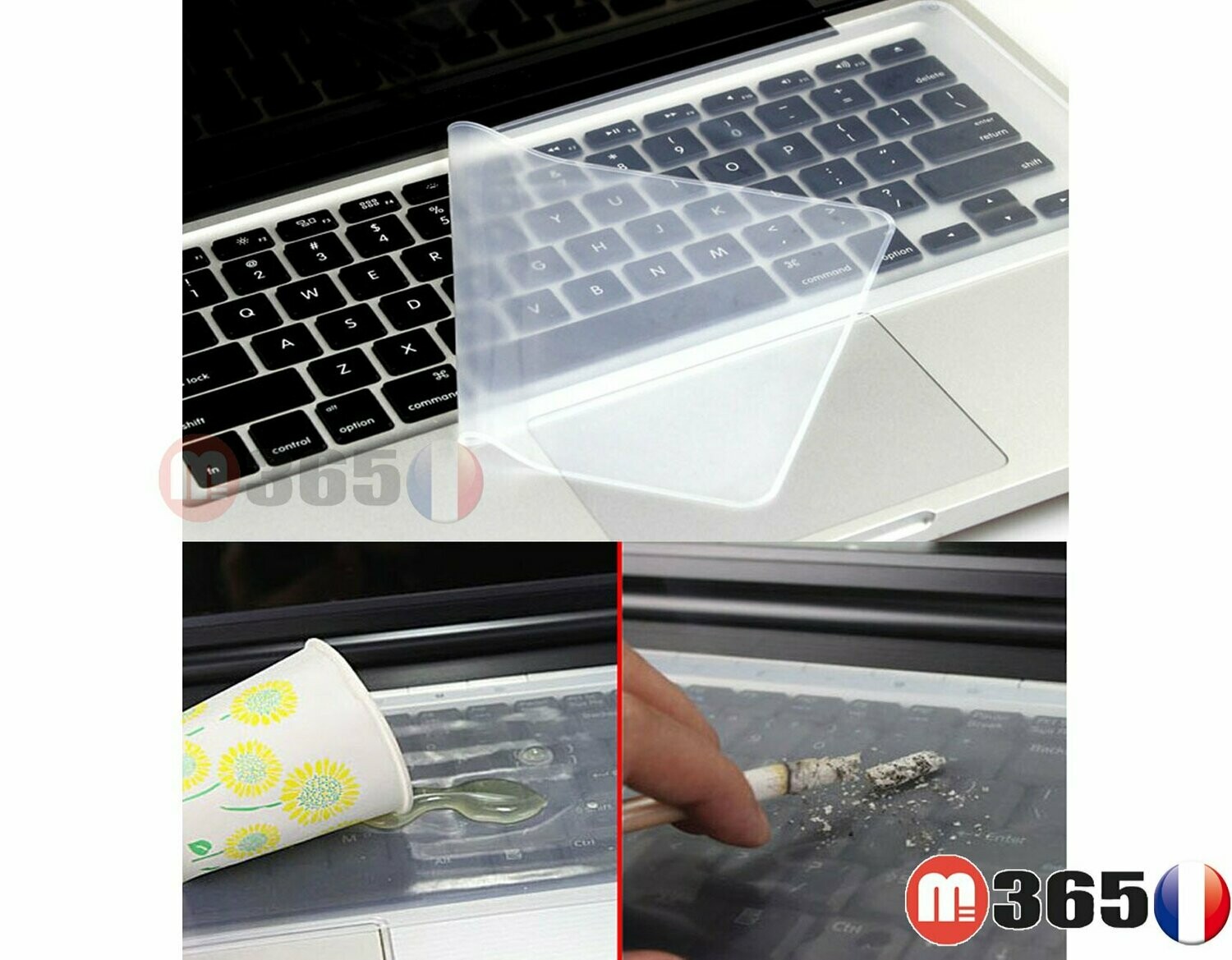 36cm *13cm le film Protection silicone universel pour clavier pc portable