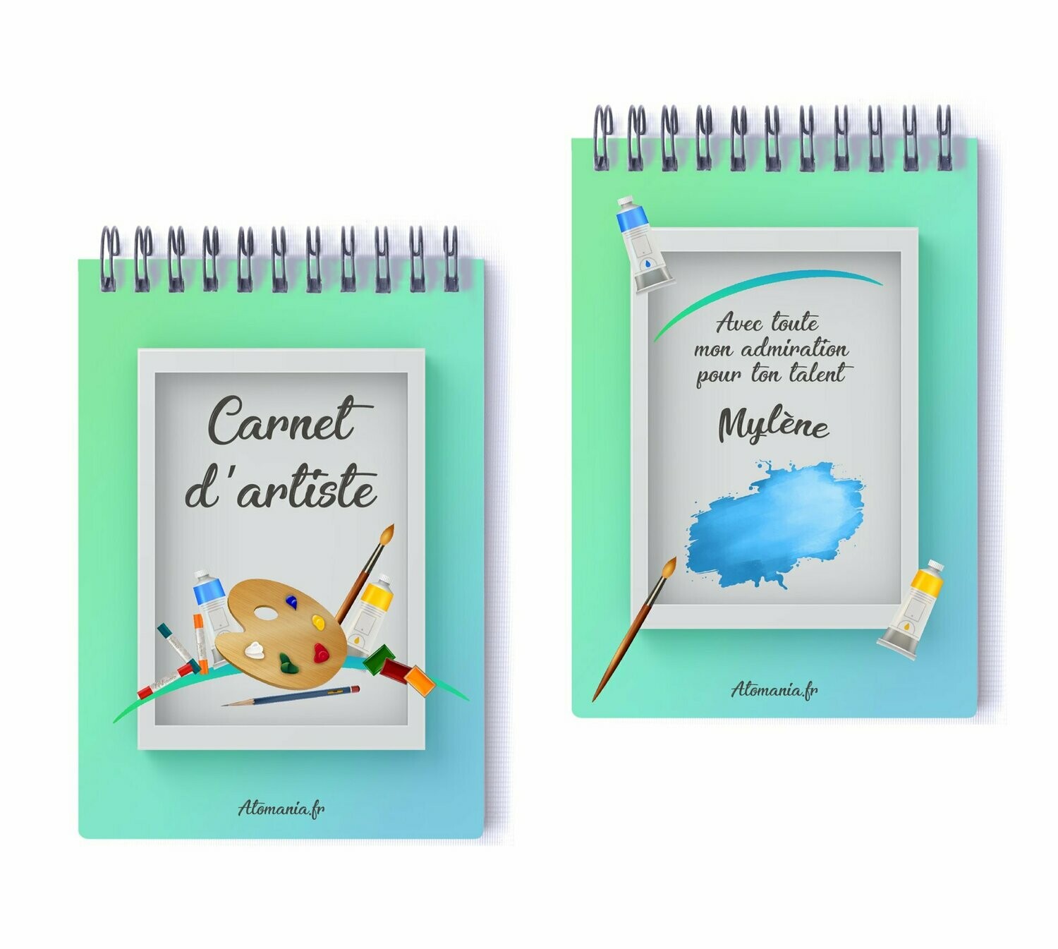 Carnet d’artiste ! un carnet personnalisable au prénom de l’artiste que ...