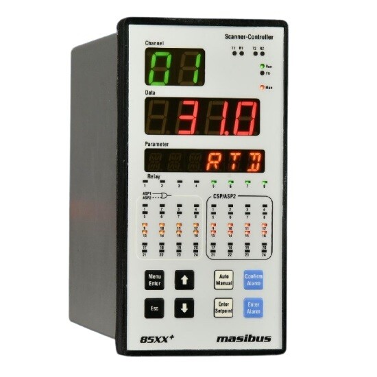Masibus 85xx+ Temperature scanner with 16 channel input
