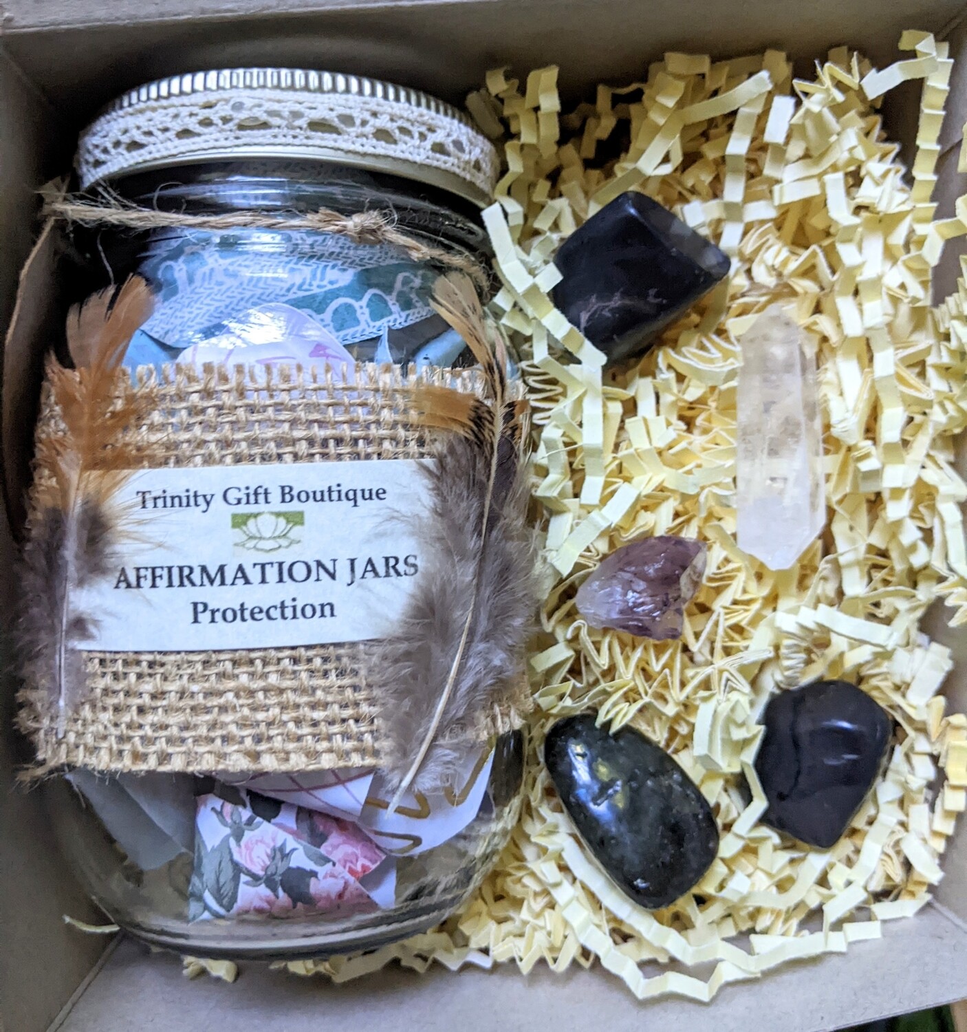 Protection Affirmation Jar Gift Set