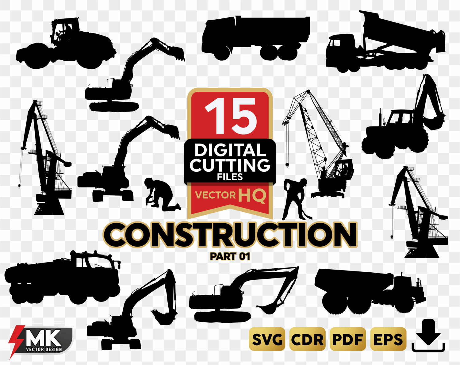 CONSTRUCTION SVGSilhouette Clipartsvgcut by SVGMKCreative