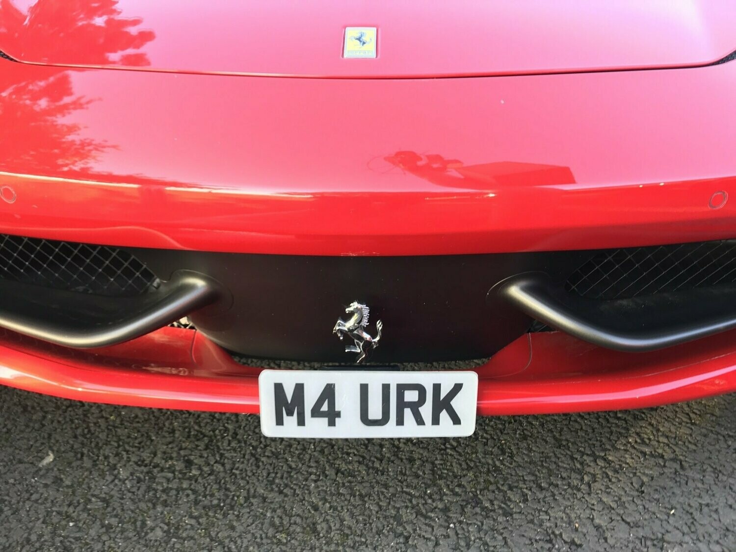 Ferrari 458 no drill front license mount