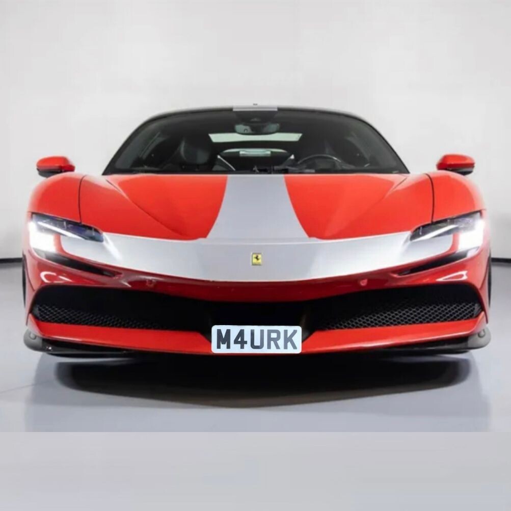 Ferrari SF90 license plate , NO HOLES
