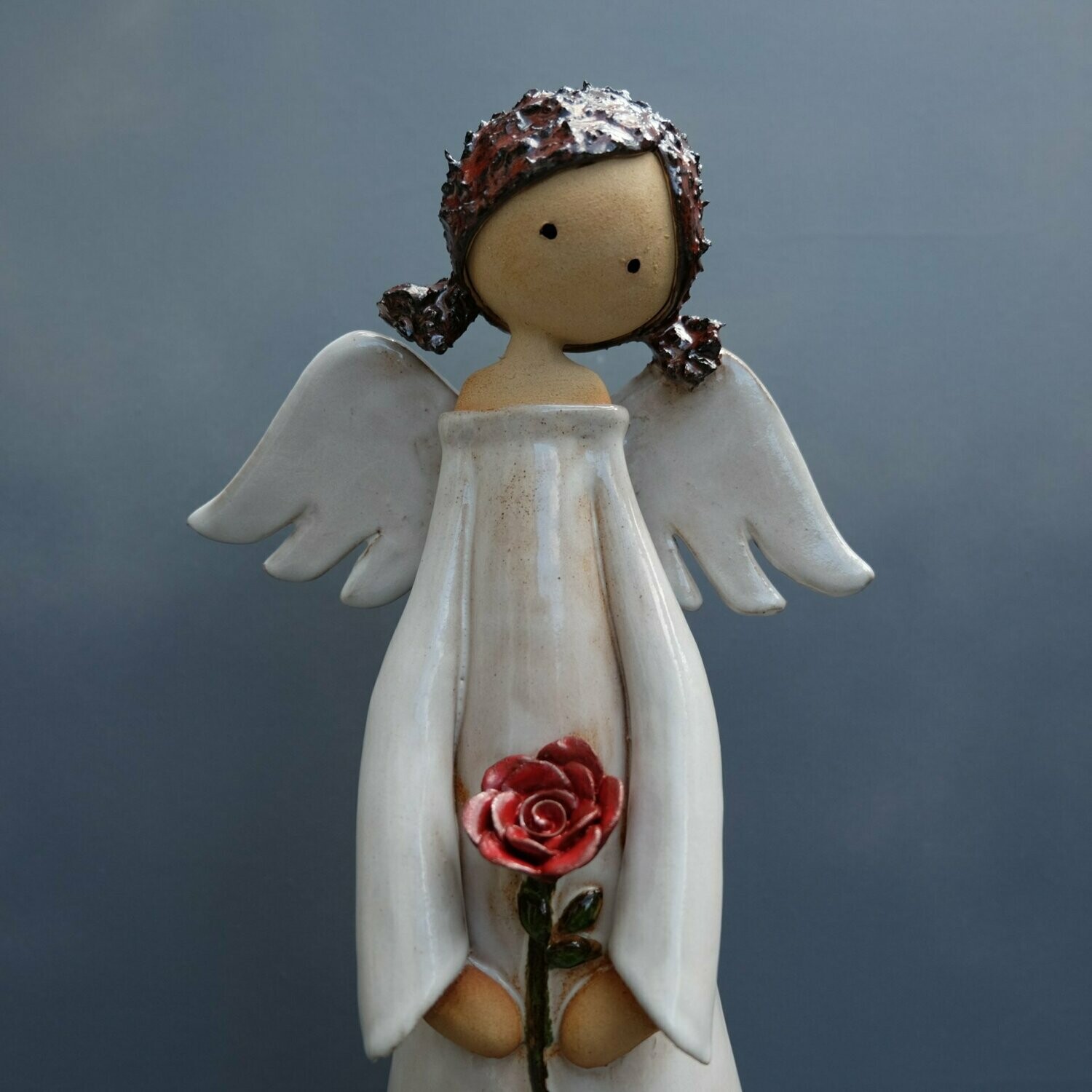 Engel mit Rose 35 cm