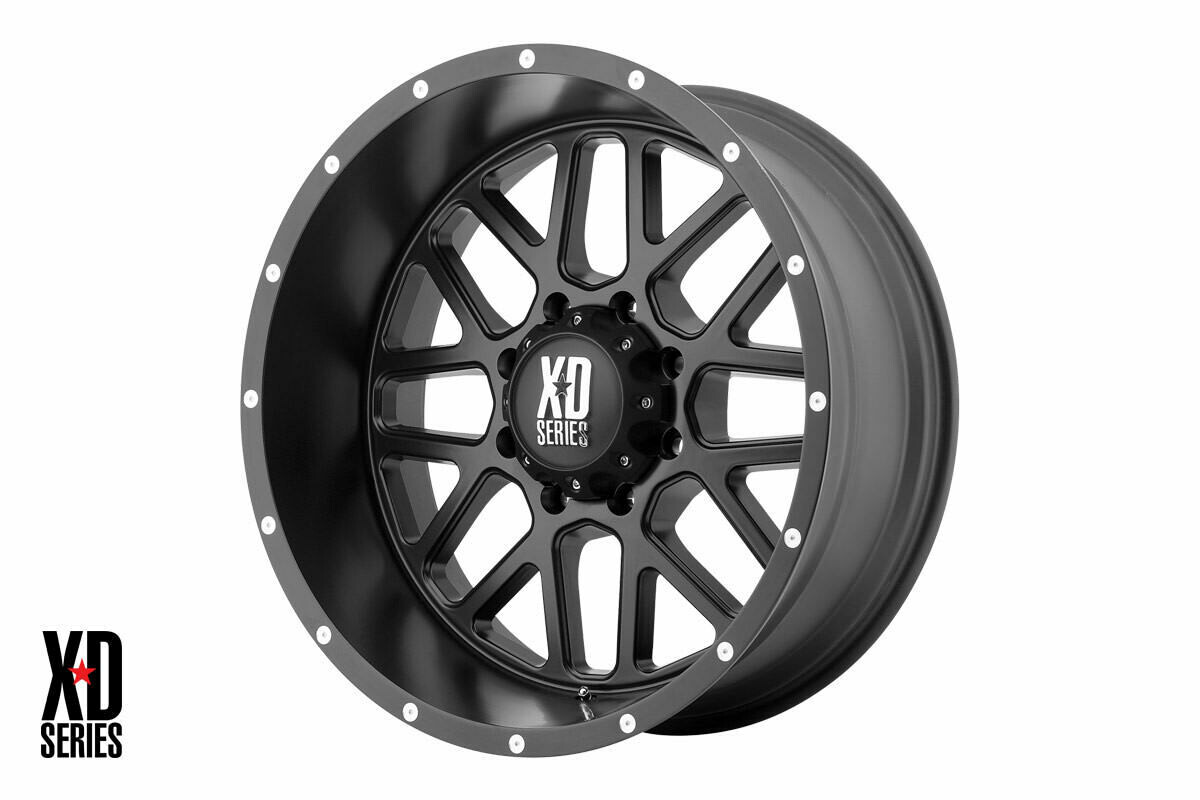 KMC XD820 Grenade Series 20x10 5x150 (5x5.9) -24mm Satin Black Wheel