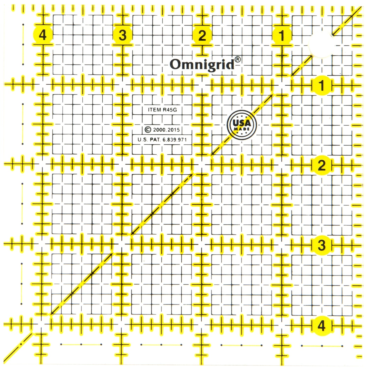 4 1/2" x 4 1/2" QUILTER'S RULER | Omnigrid