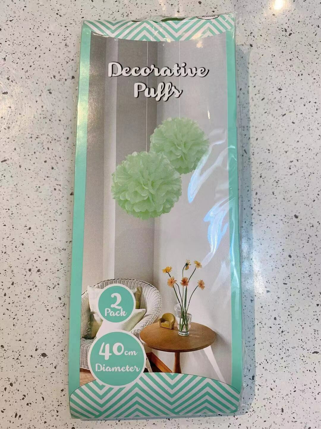 Decorative Paper Puffs Green 2 pack 30 cm