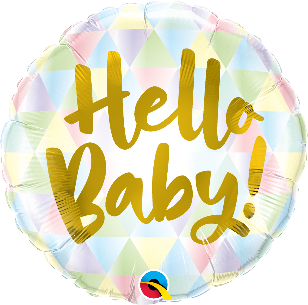 18"/45 cm Hello Baby! Foil Balloon *Helium Filled*