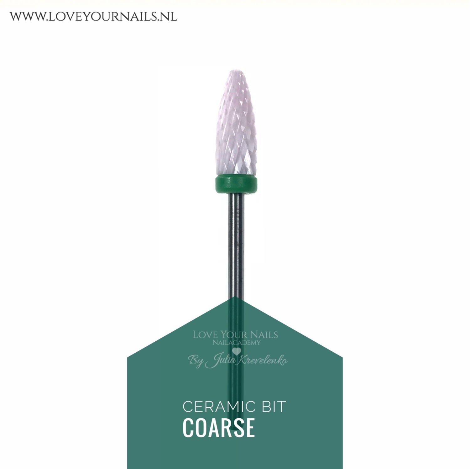 Ceramic bit - coarse - for left handed nail tech