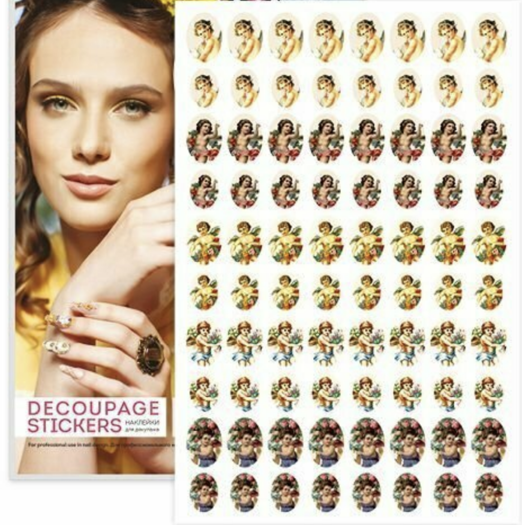 Decoupage Stickers 3D Vintage Angels