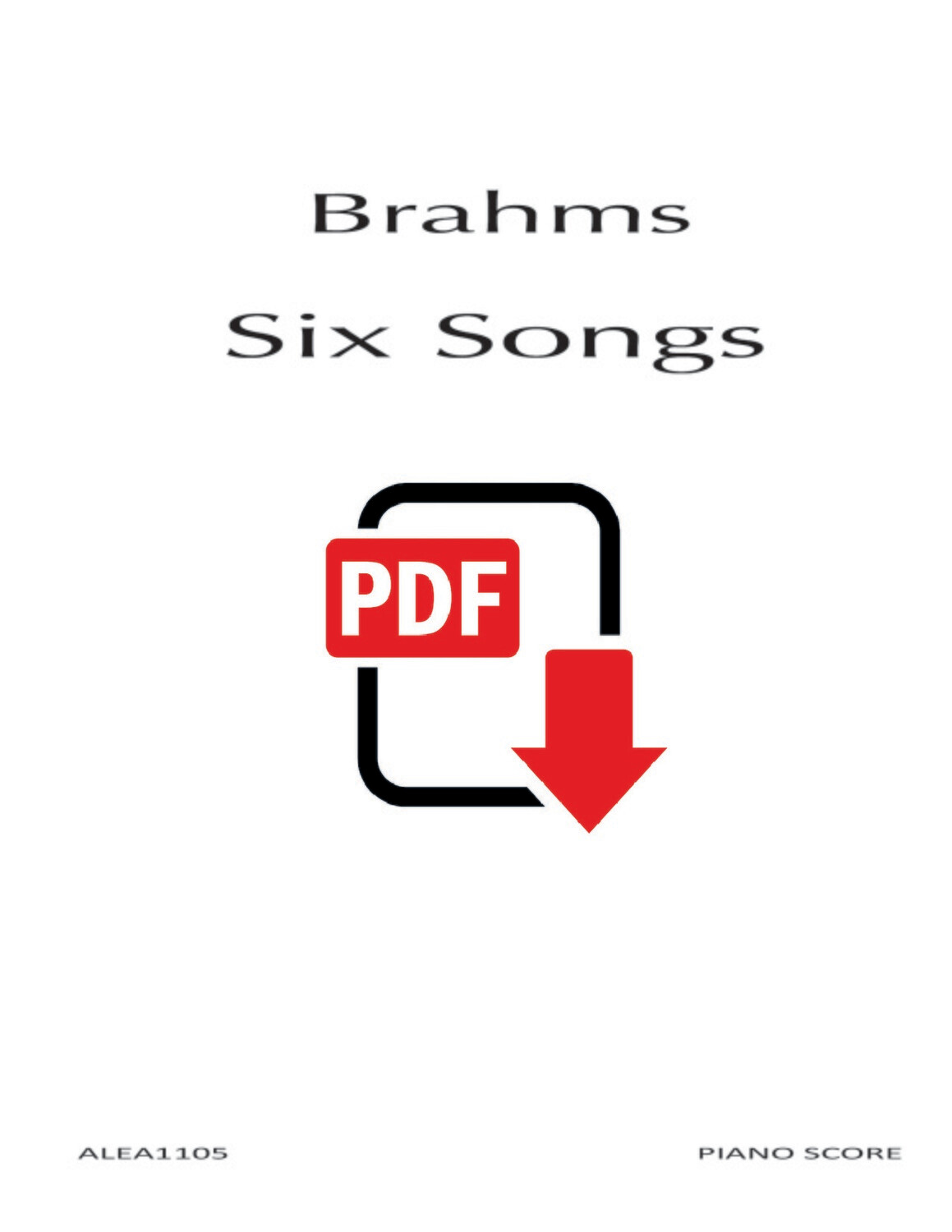Brahms: Six Songs (PDF)