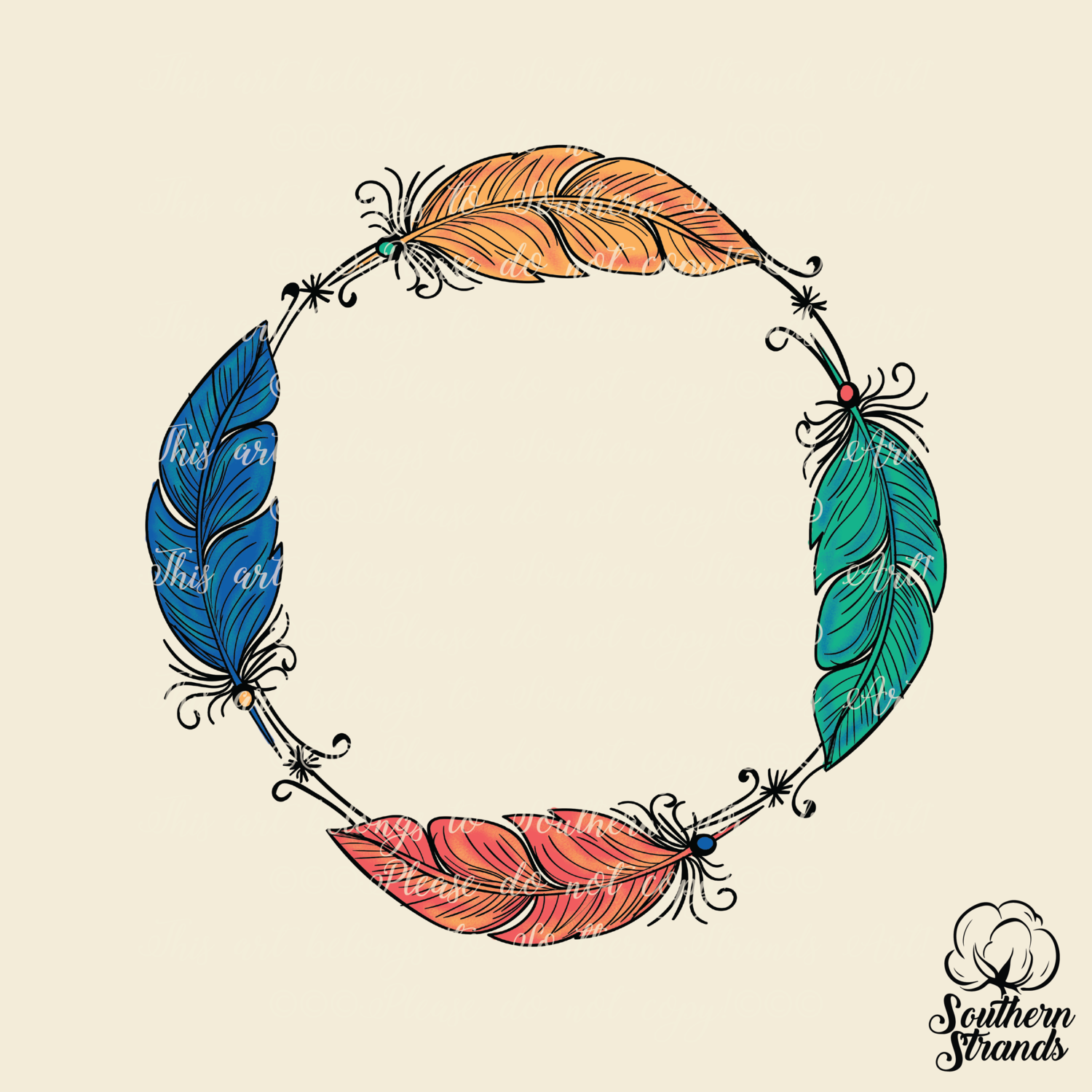 Feather Alpha Frame Colored