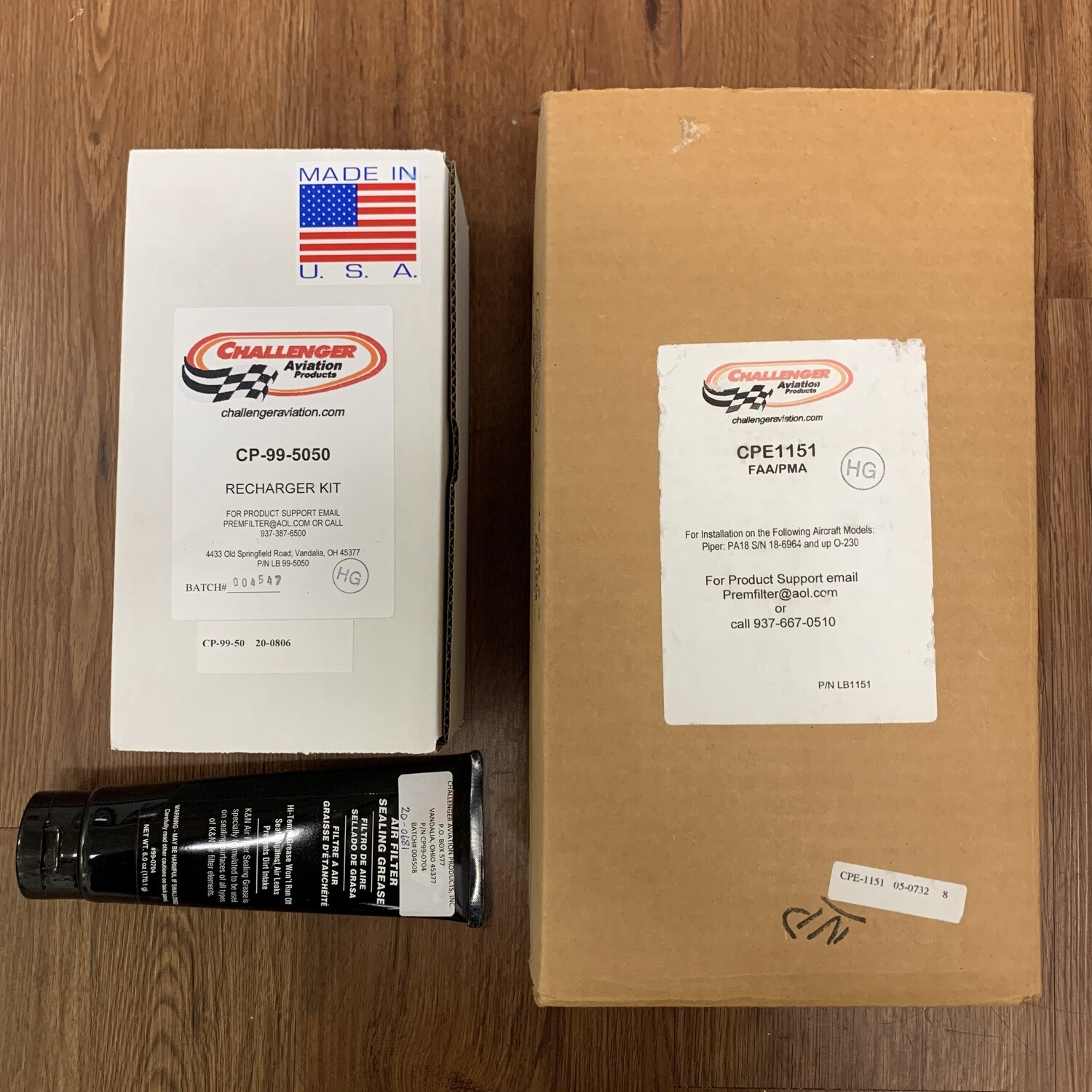 Challenger Air Filter Kit Piper PA18 Super Cub