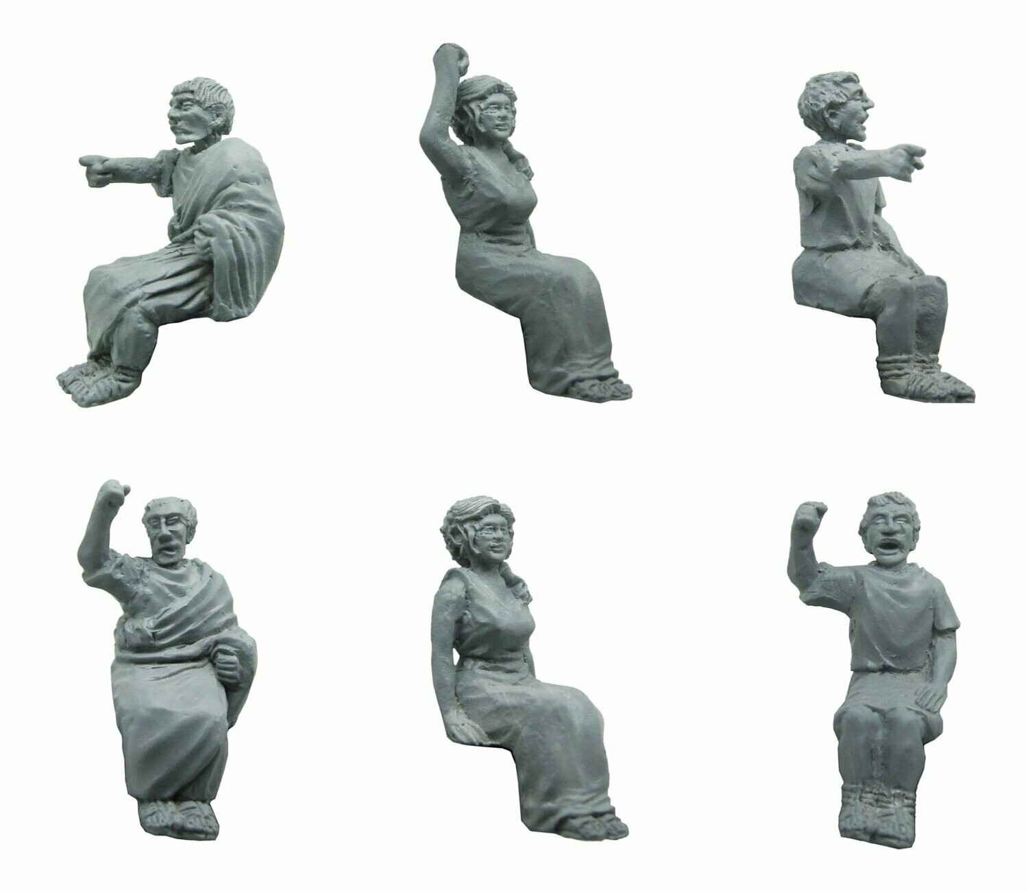 28mm Roman civilians / spectators sitting.