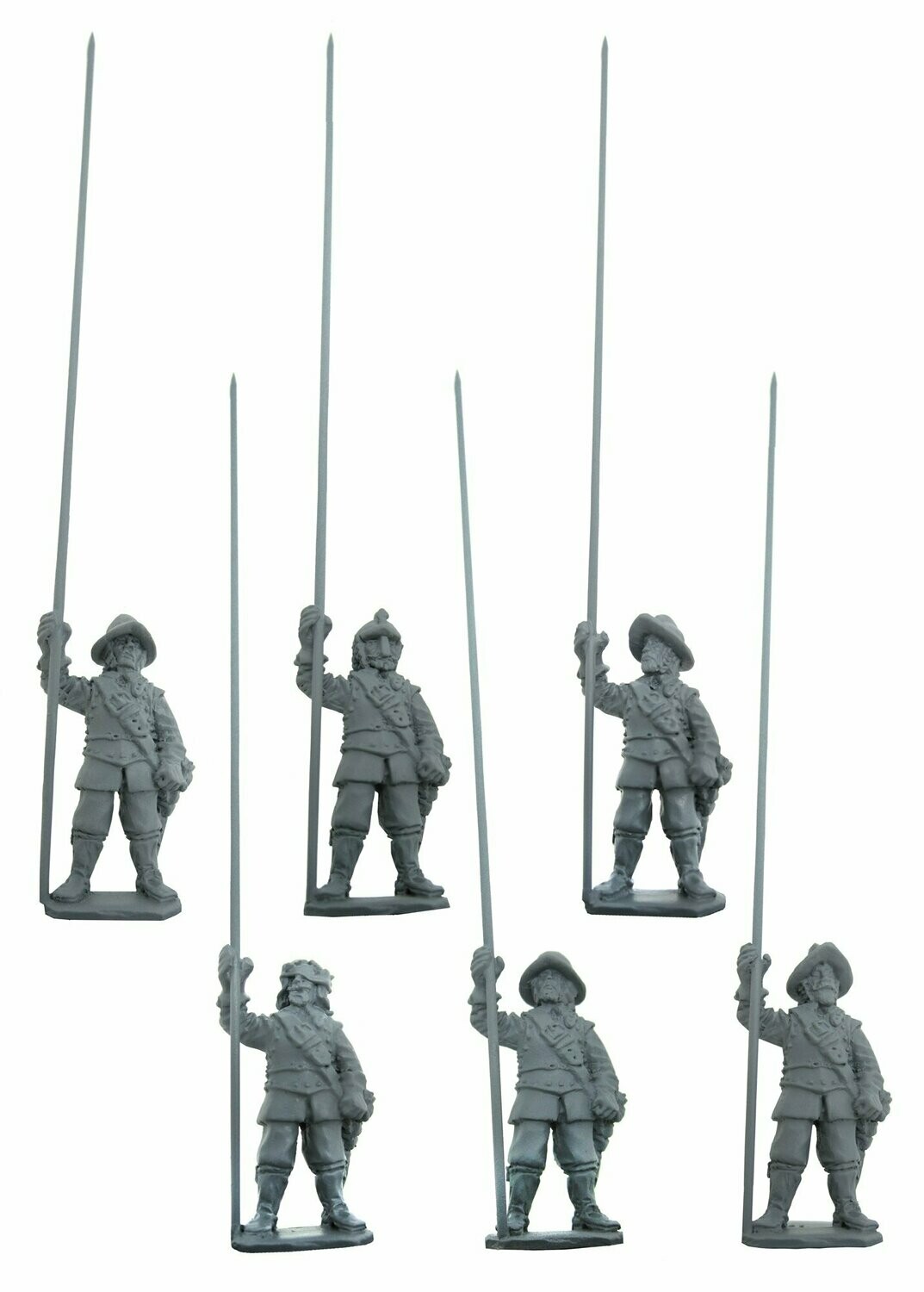 28mm Thirty years war armoured pikemen standing pike upright