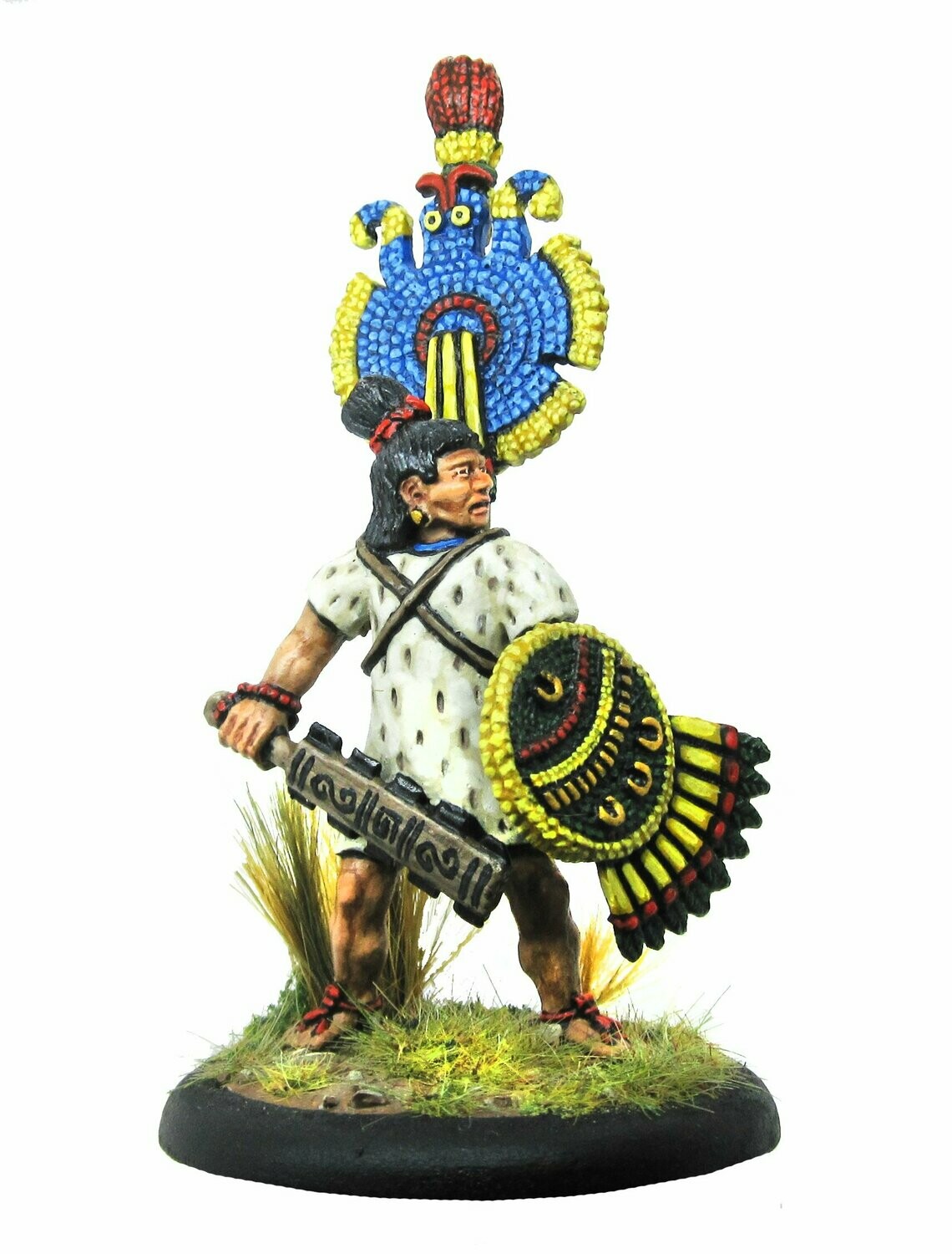 Aztec 3 captive with macana wearing banner