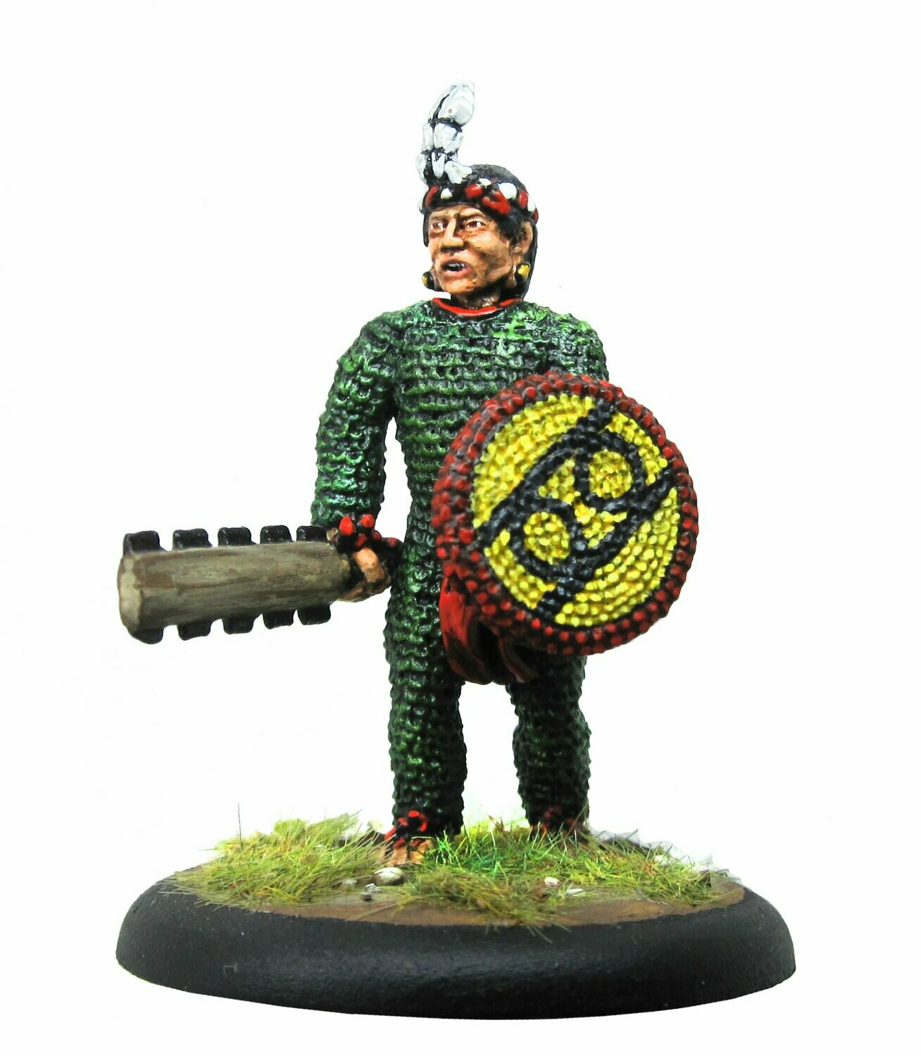 Tlaxcalan elitie warrior with macana