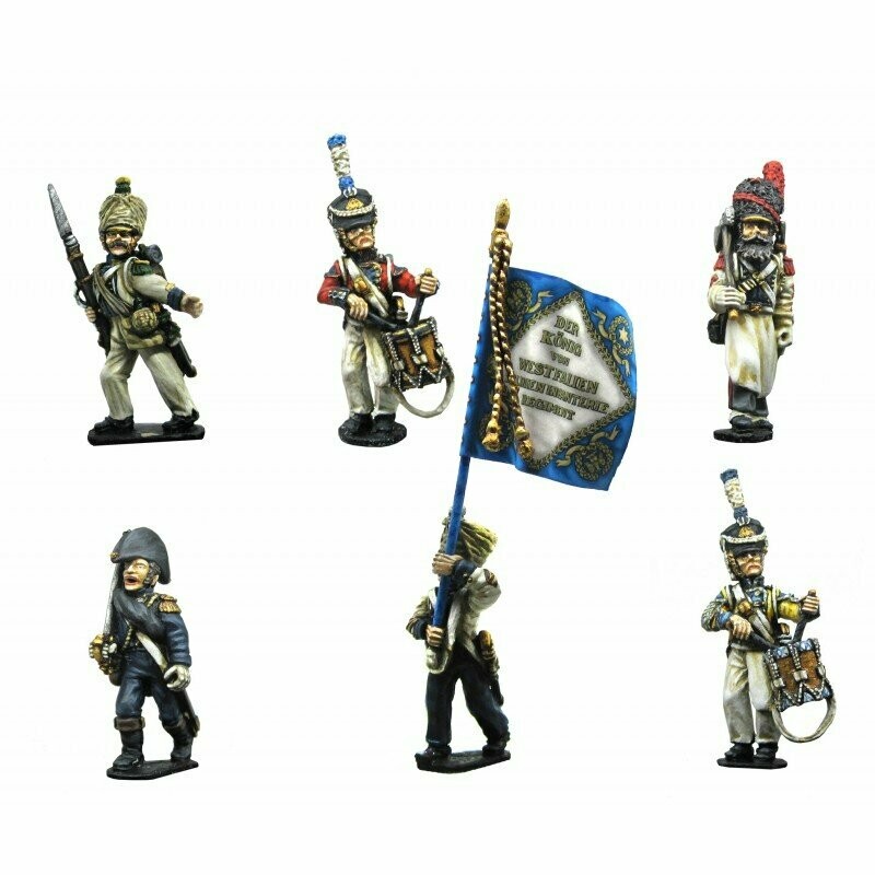 28mm Westphalian Line Infantry command marching