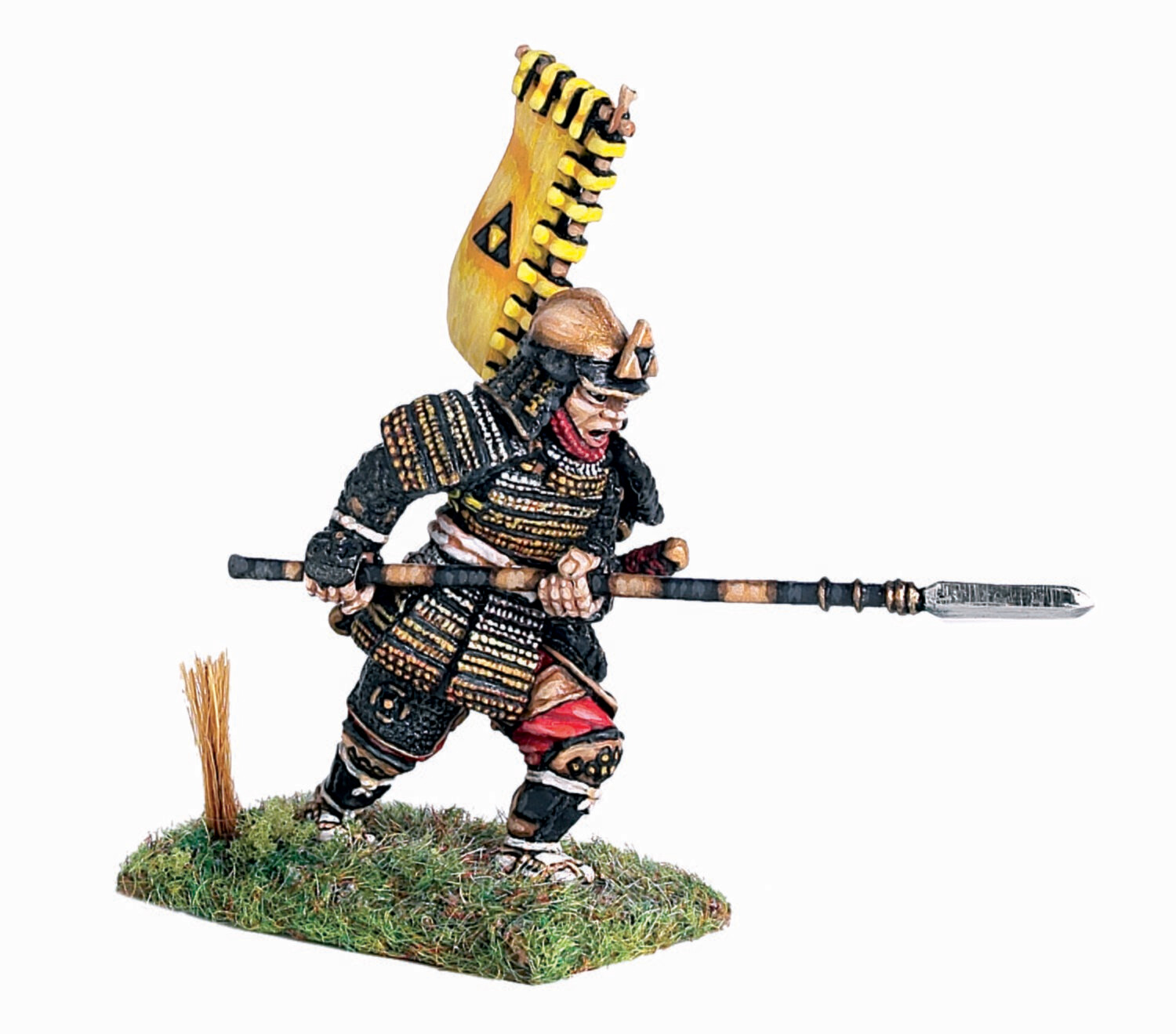 Samurai charging with yari