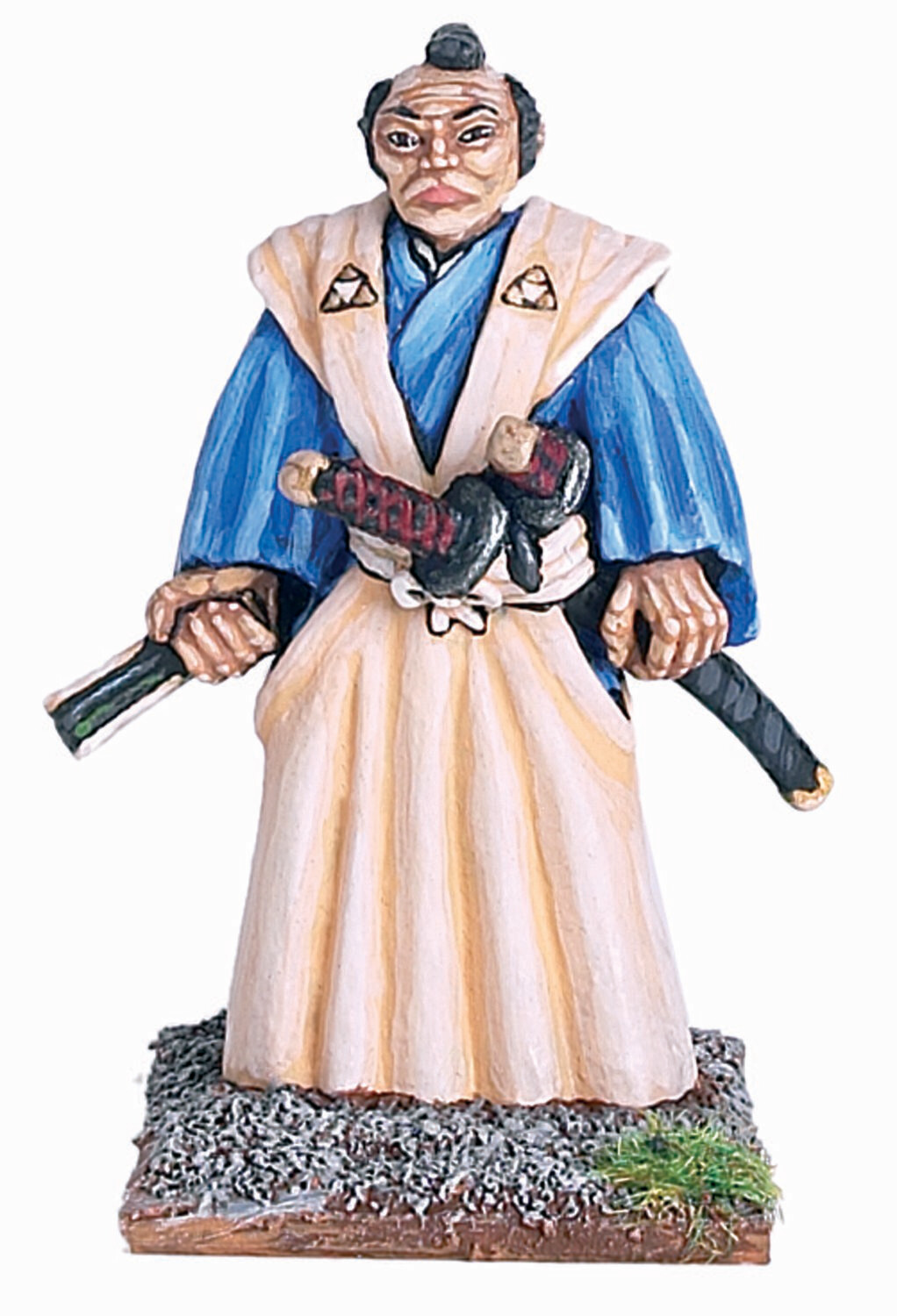 Unarmoured Samurai holding fan