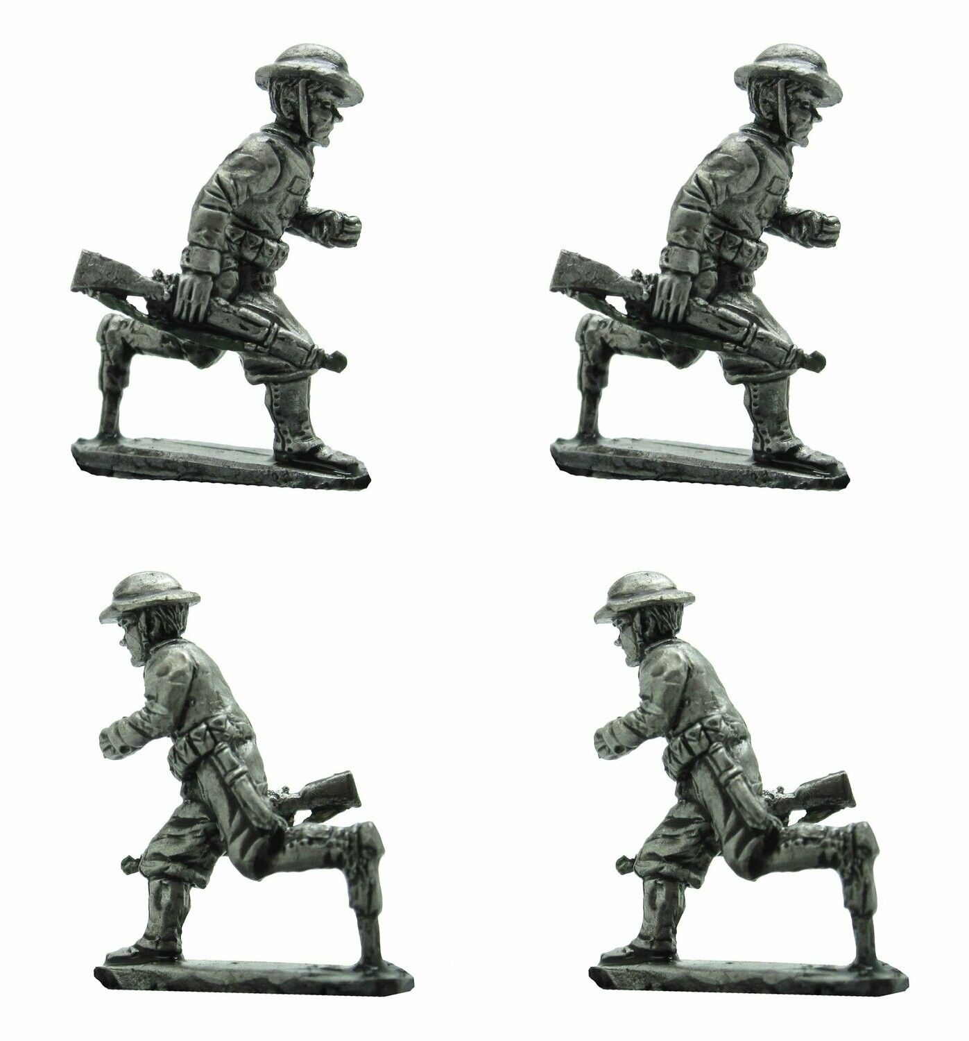 WW2 US early war infantry running at trail