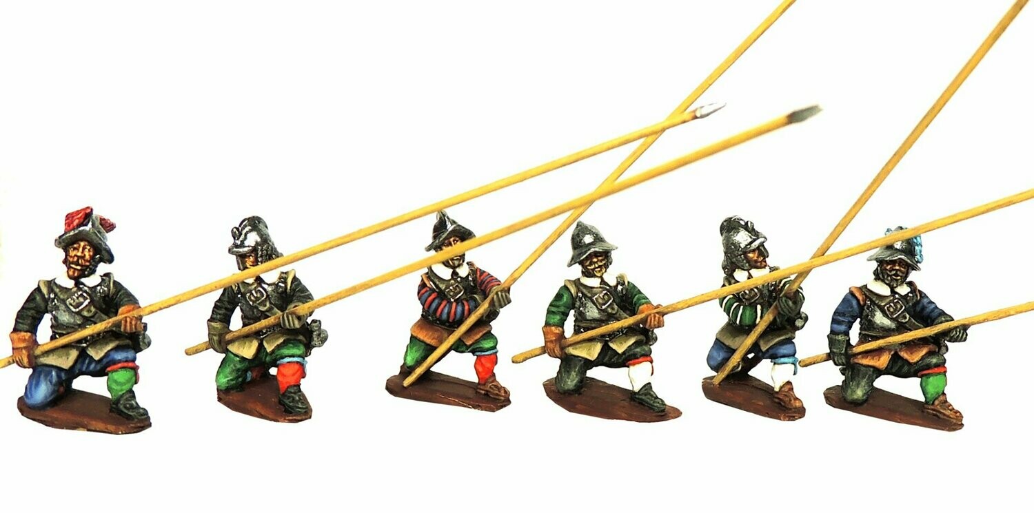 28mm Thirty years war armoured pikemen kneeling
