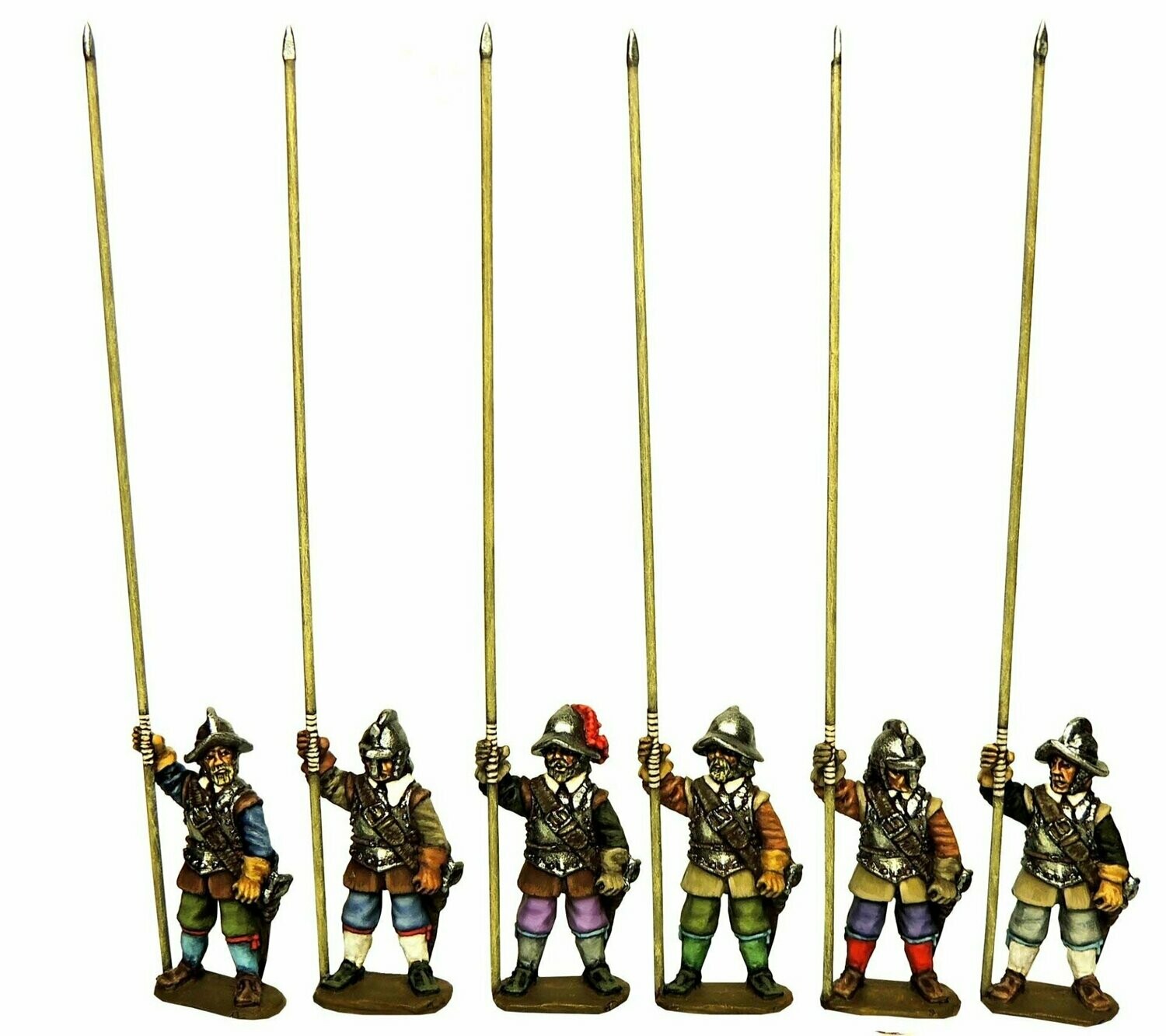 28mm Thirty years war armoured pikemen standing pike upright