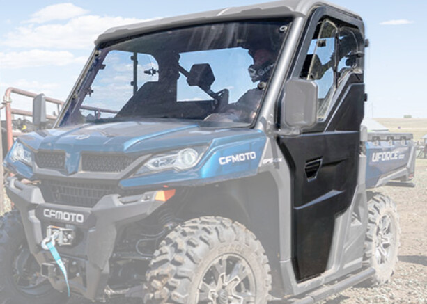 CFMOTO UFORCE 1000 Full/Half Doors Cab w/Front & Rear Windshields, OEM