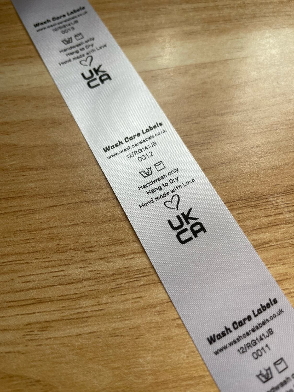 Satin EN71 Soft Toy Material Printed Labels - 25mm Width Supplied on a ...