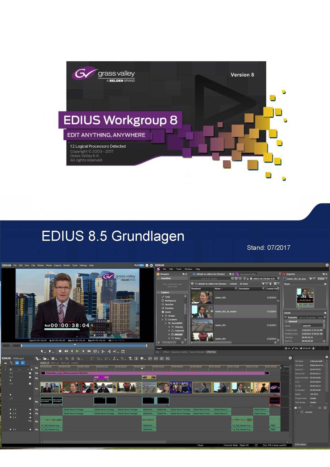 EDIUS Pro 8 / Workgroup 8 Schulungsunterlagen auch für EDIUS 9 und X ...