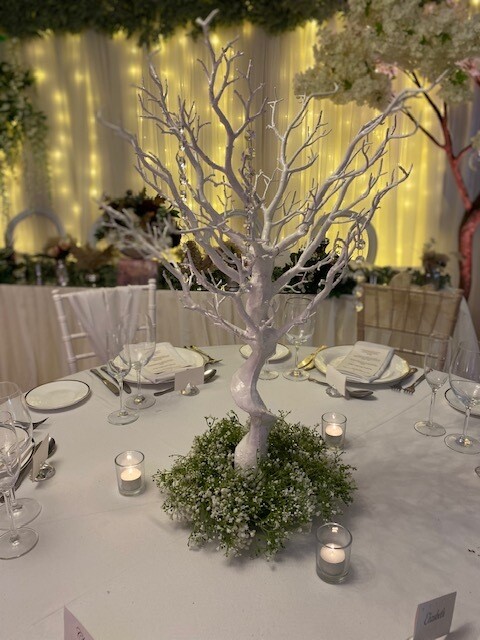 70cm White Crystal Tree