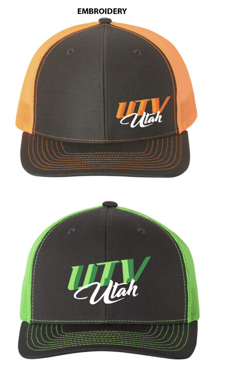 Embroidered UTV Utah Snapback Trucker Hats with mesh back