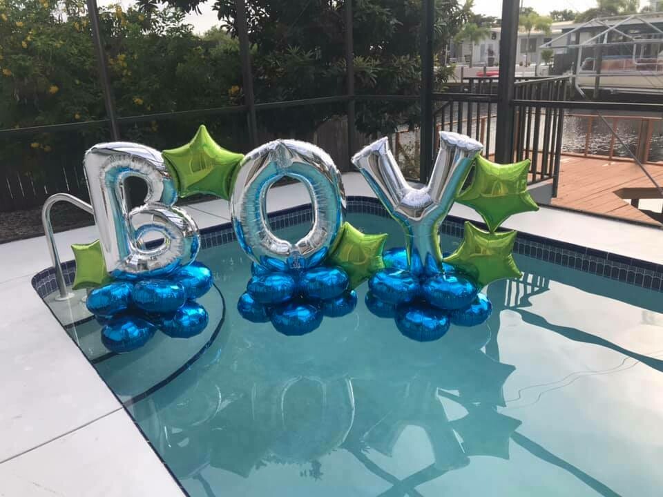 Pool balloon decorations that float