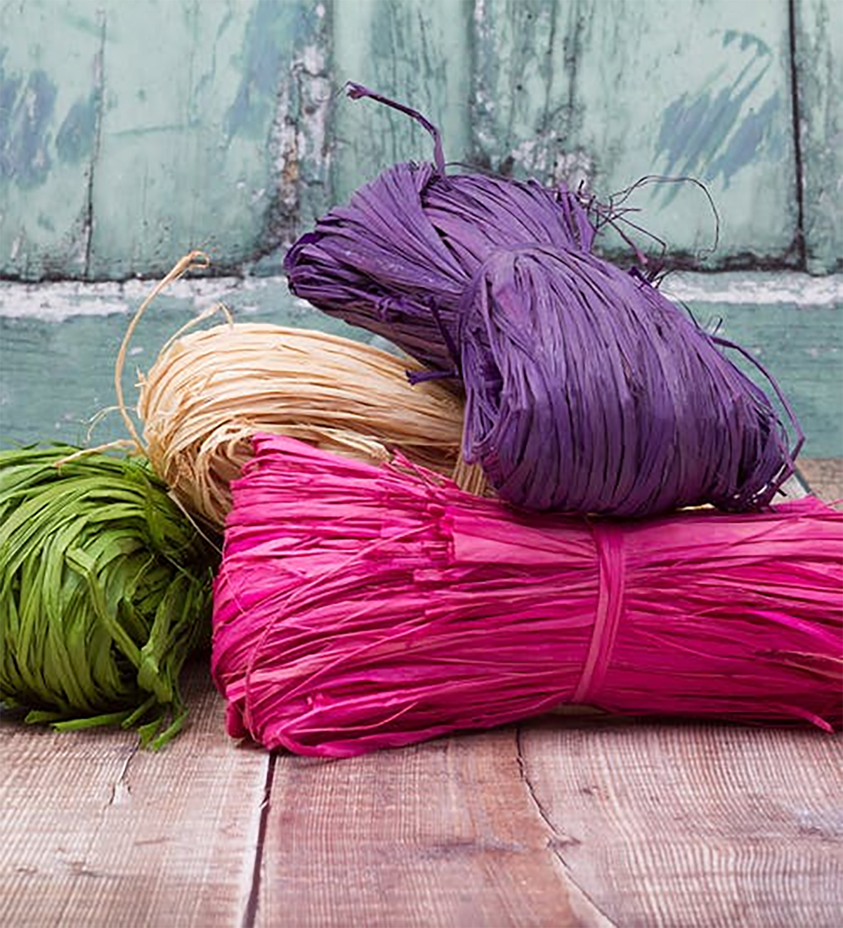 Raffia Hanks Assorted Colours