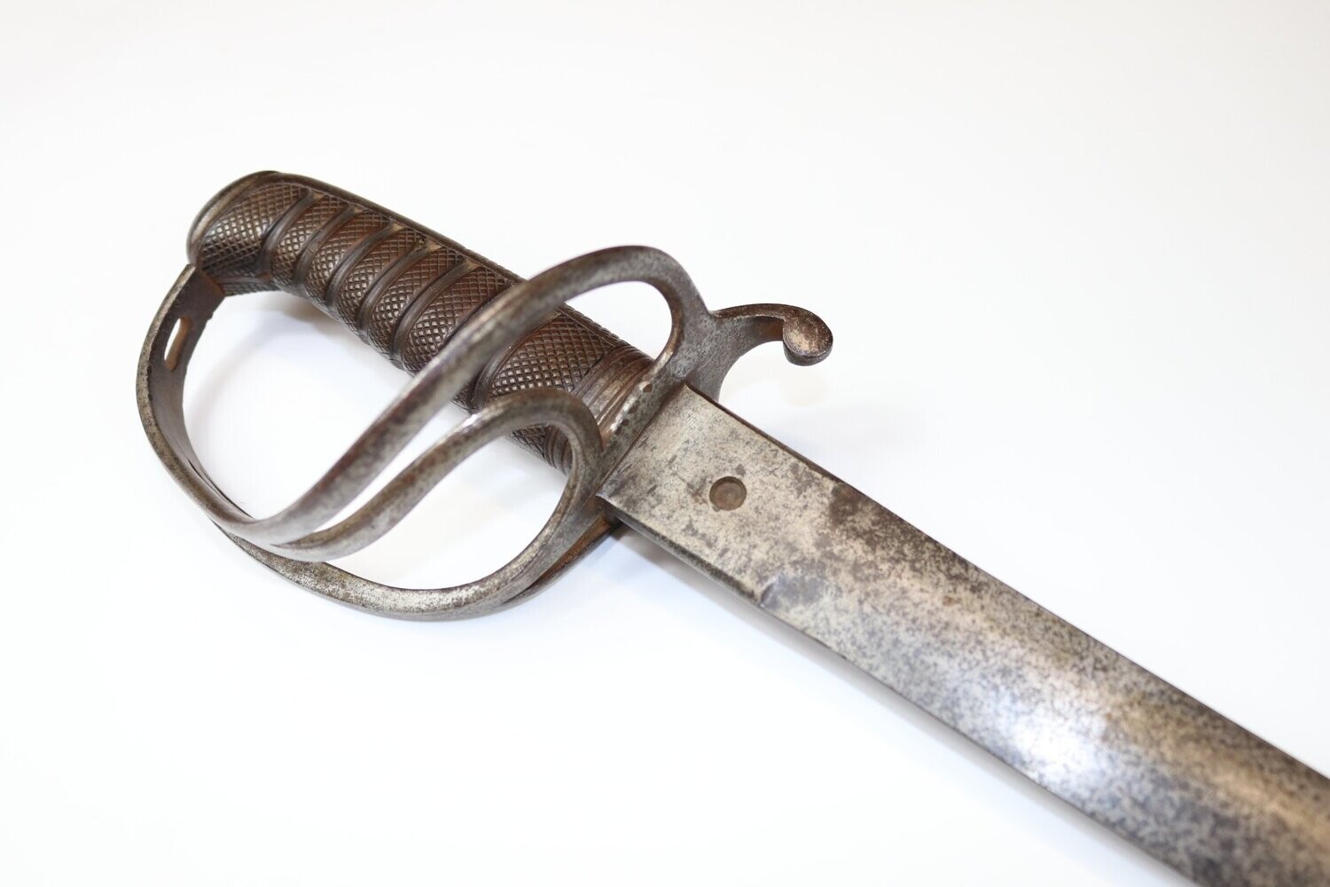 Rare Patent Solid Hilt Cavalry Officer's Sword with Lenticular Blade