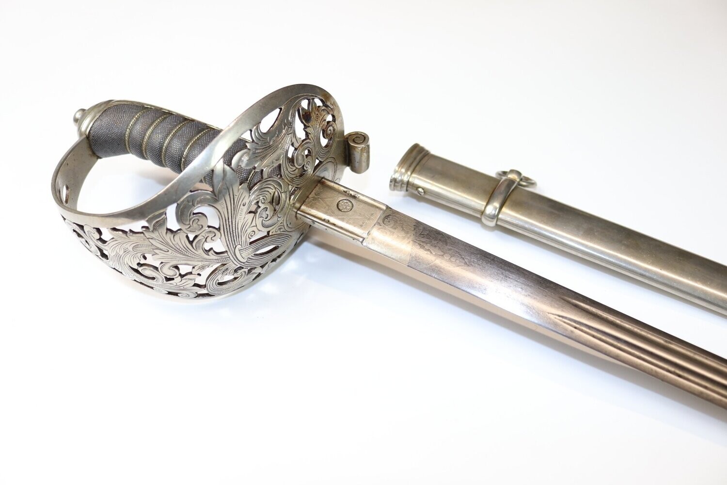 Late-Victorian Highland Scottish Field Officer's Scroll Hilted Broadsword