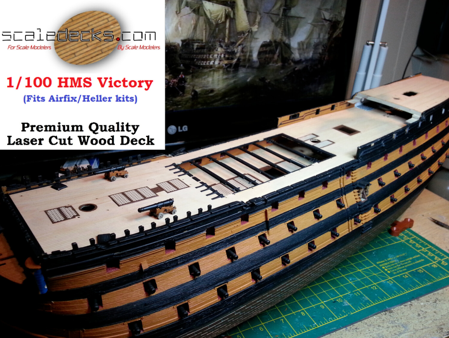 Wood Deck for 1/100 HMS Victory (fits Heller/Airfix kits)