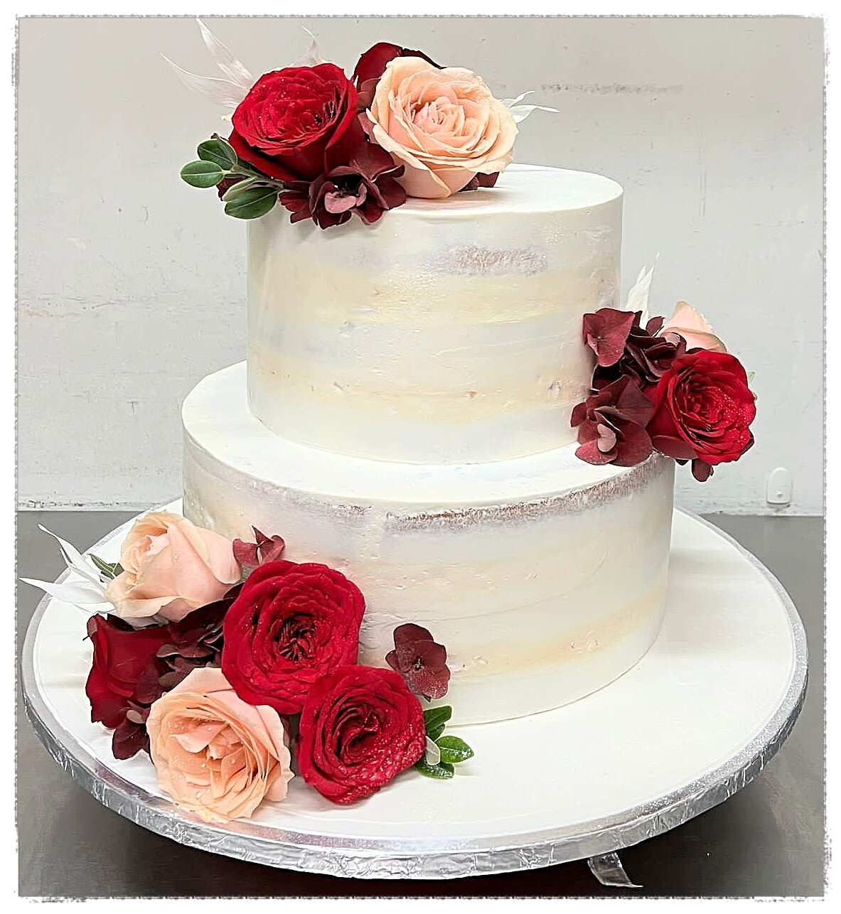 2-Tier White Wedding – Welcome – Fine Japanese Pastries-Pâtisserie Glacé