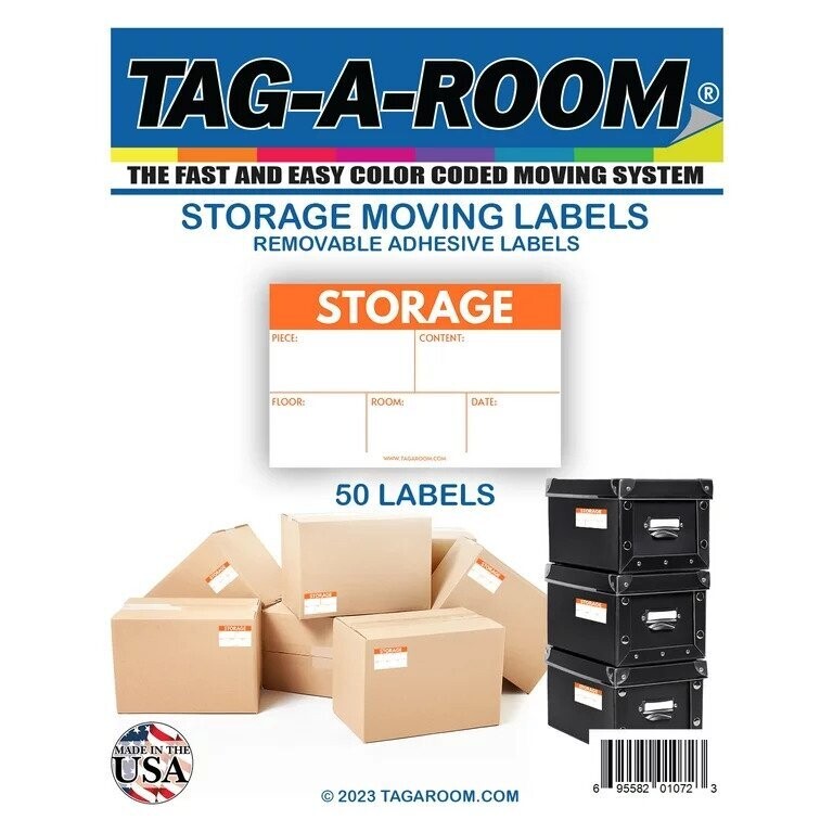 Storage Labels with Writable Area- 50 Count