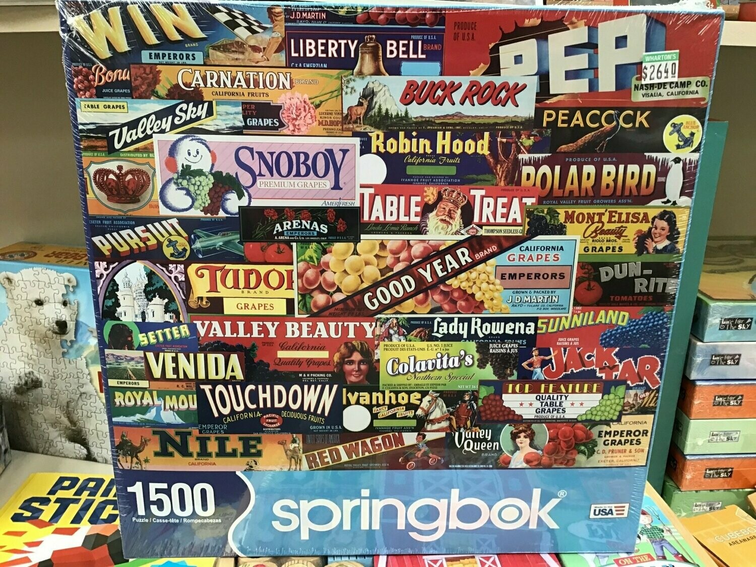 Springbok 1,500pc Puzzle "Vintage Labels"