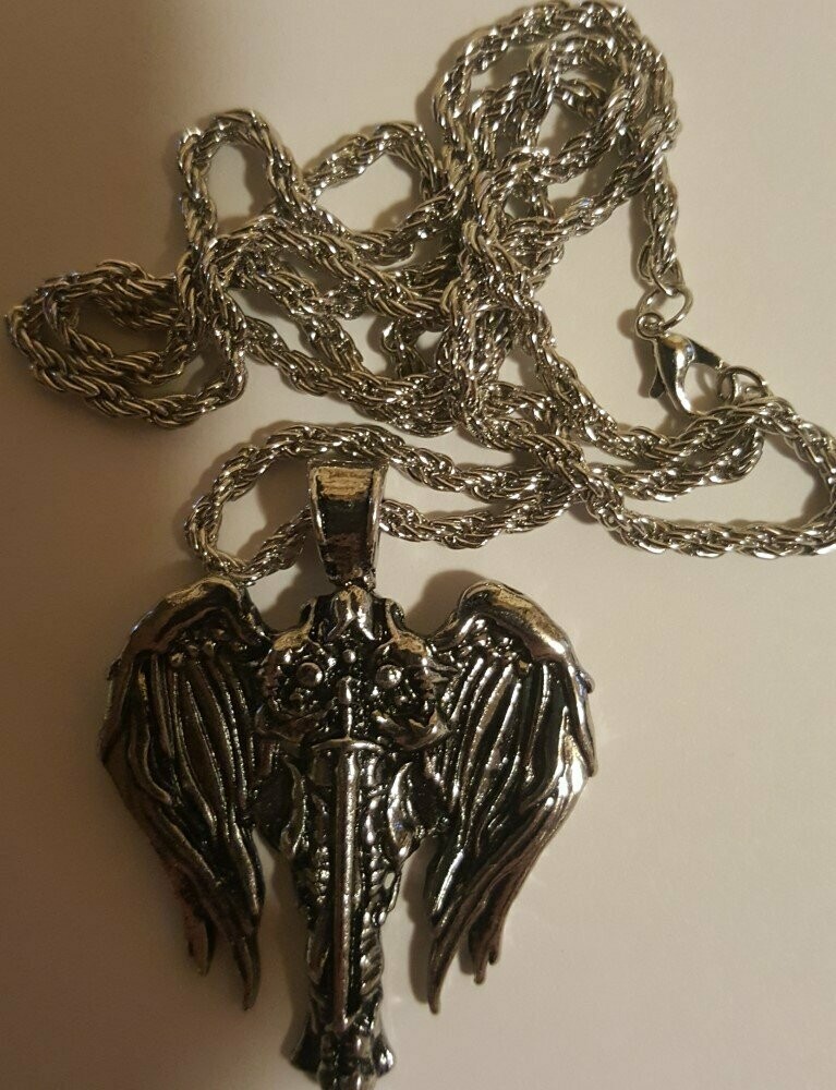 Knights Templar Angel Wings Warrior Necklace
