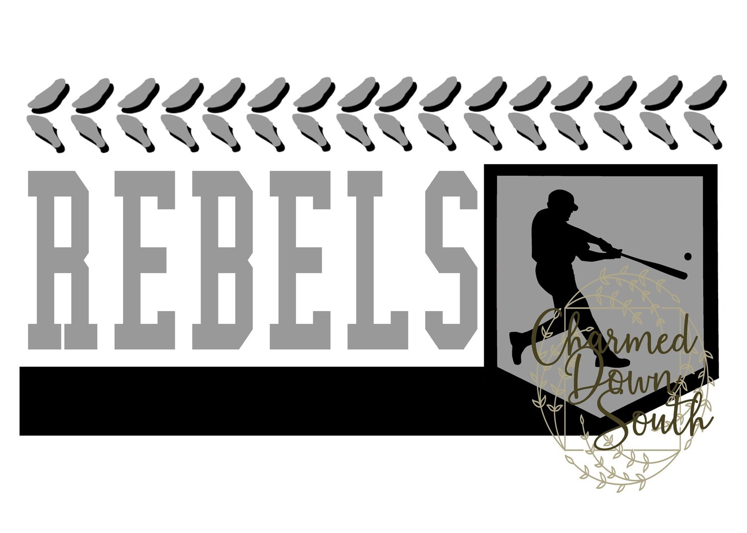 Rebels Baseball Logo Digital Design