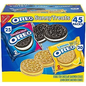 Nabisco Variety Pack - Oreo Sunny Treats Variety Pack 45ct (25 Double ...
