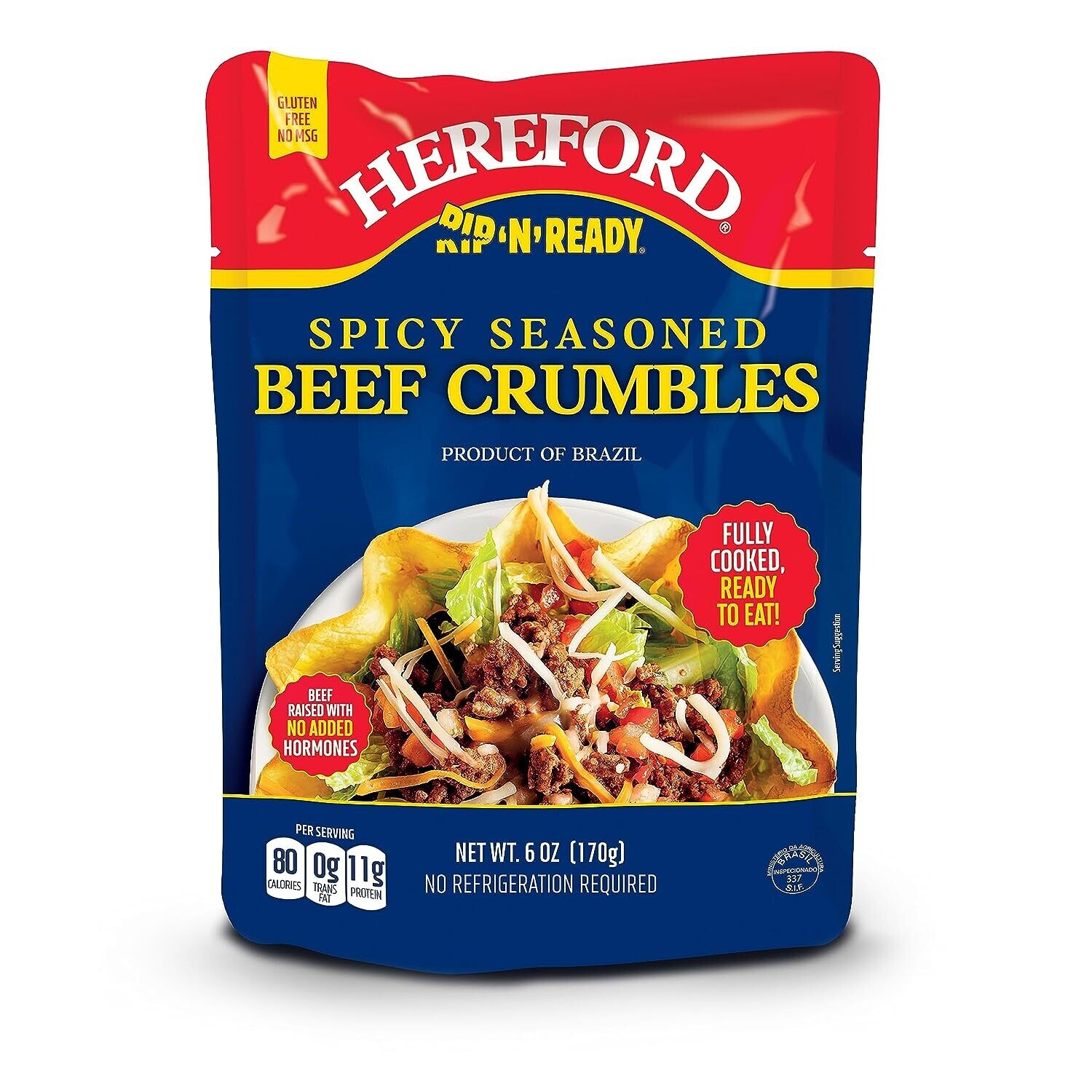 Hereford Rip-n-Ready Spicy Seasoned Beef Crumbles